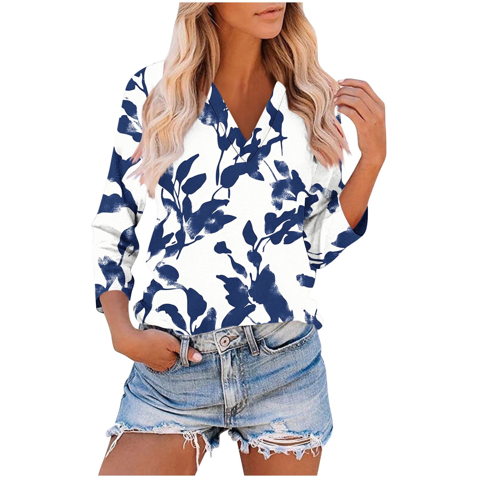 LiMoi Womens Spring Summer Tops for 2025 Casual Tops for Women 3/4 ...