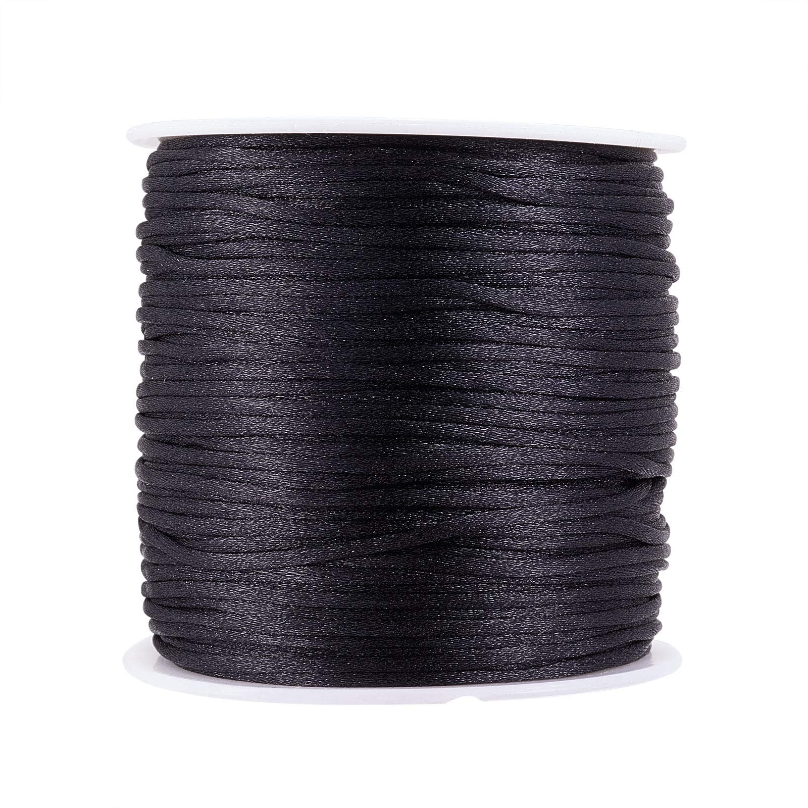 LiQunSweet 75m/246ft 1mm Thickness EC36 Black Nylon Thread Rattail ...