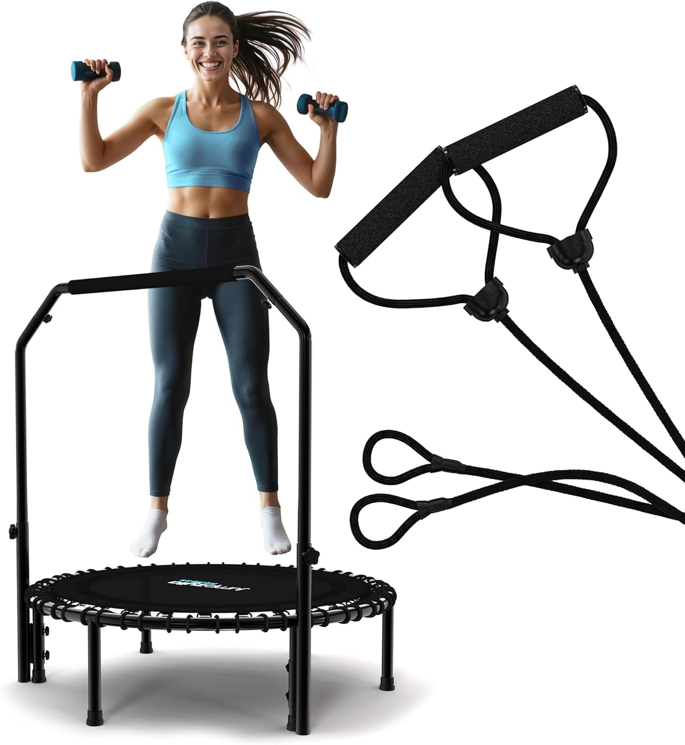 LiTian Fitness Trampoline 40" or 48" | Foldable Mini Rebounder ...