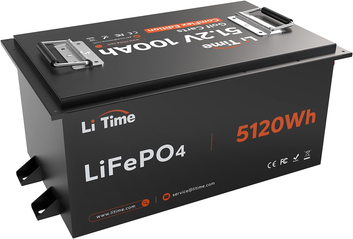 LiTime 48V 100Ah Lithium Golf Cart Battery with RS485 Communication ...