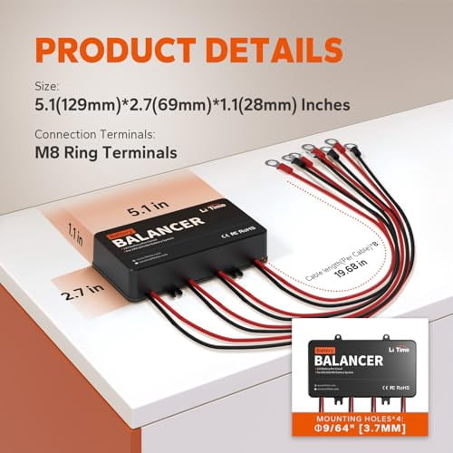LiTime 48V Battery Equalizer, Active Balancer for 24V/36V/48V Bank ...