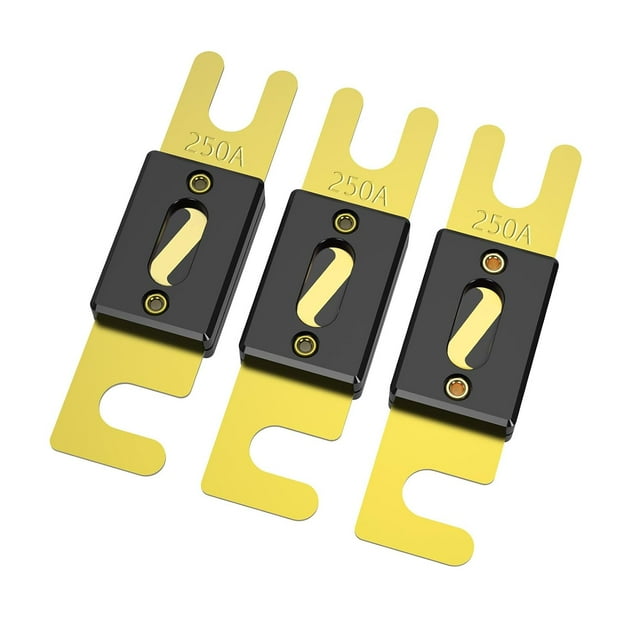 LiTime ANL FUSE 250A 3 Pcs 250 Amp Copper Alloy ANL Inline Fuses 32V ...