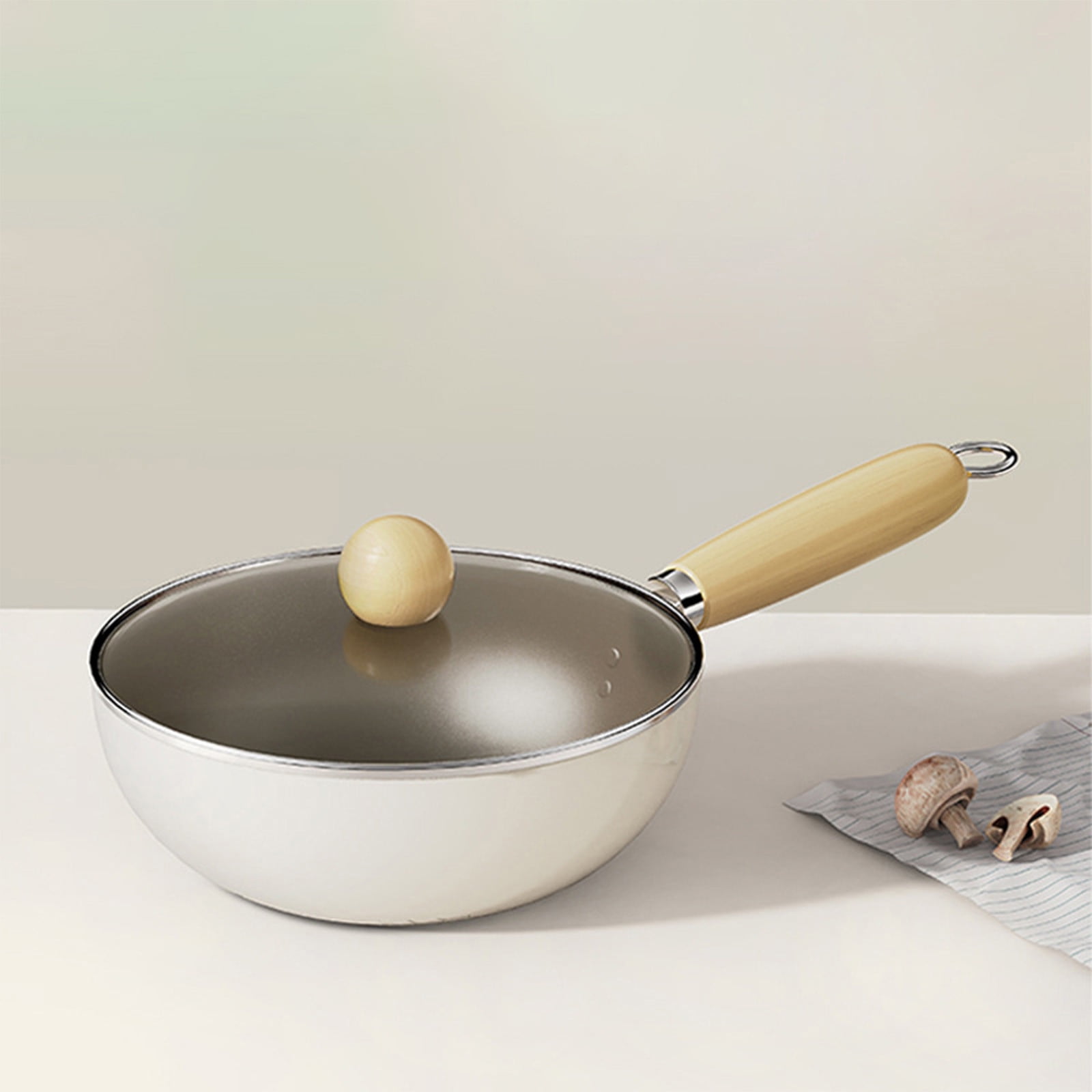 LiUMX Titanium Crystal Ceramic Nonstick Frying Pan | 34cm & 38cm Sizes ...