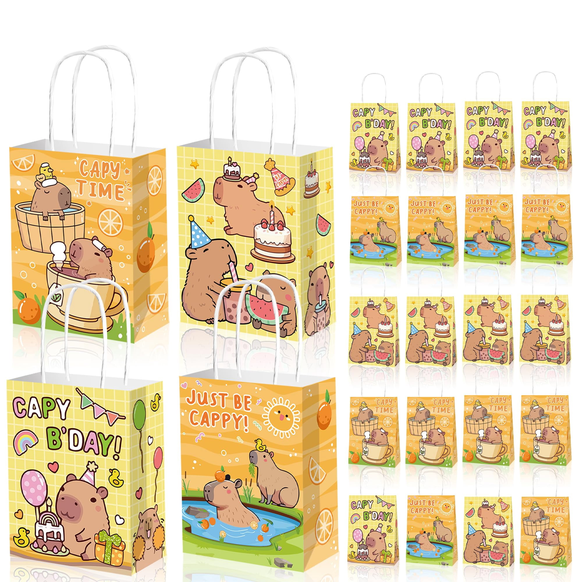 LiYiQ 24 Pack Capybara BDF32 Gift Bags for Kids Capybara Party Favor ...