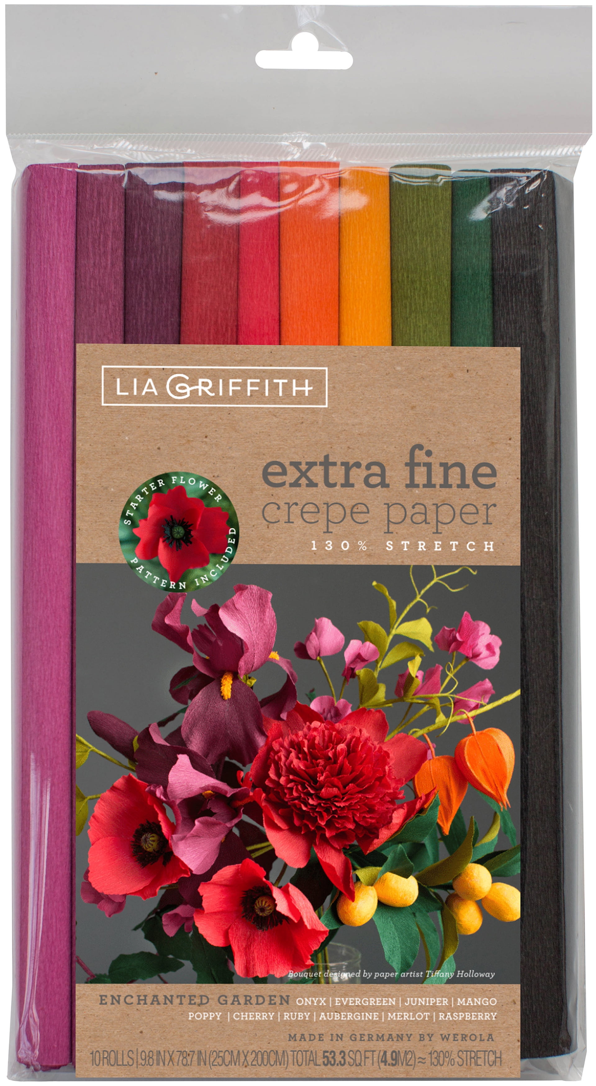 10 Pack Rolls of Extra Fine Crepe Paper - Enchanted Garden - Walmart.com
