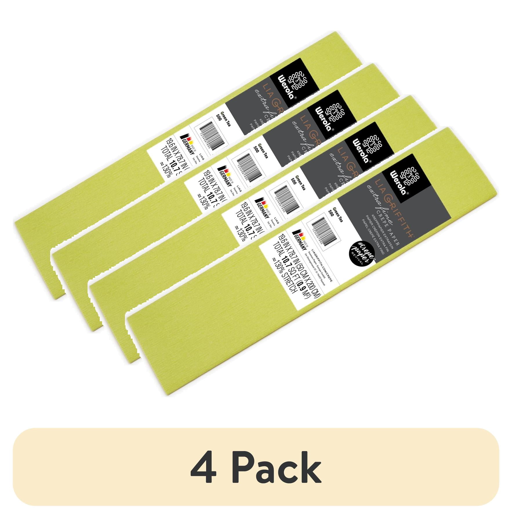 (4 pack) Lia Griffith Extra Fine Crepe Paper, Green Tea Colored Craft ...