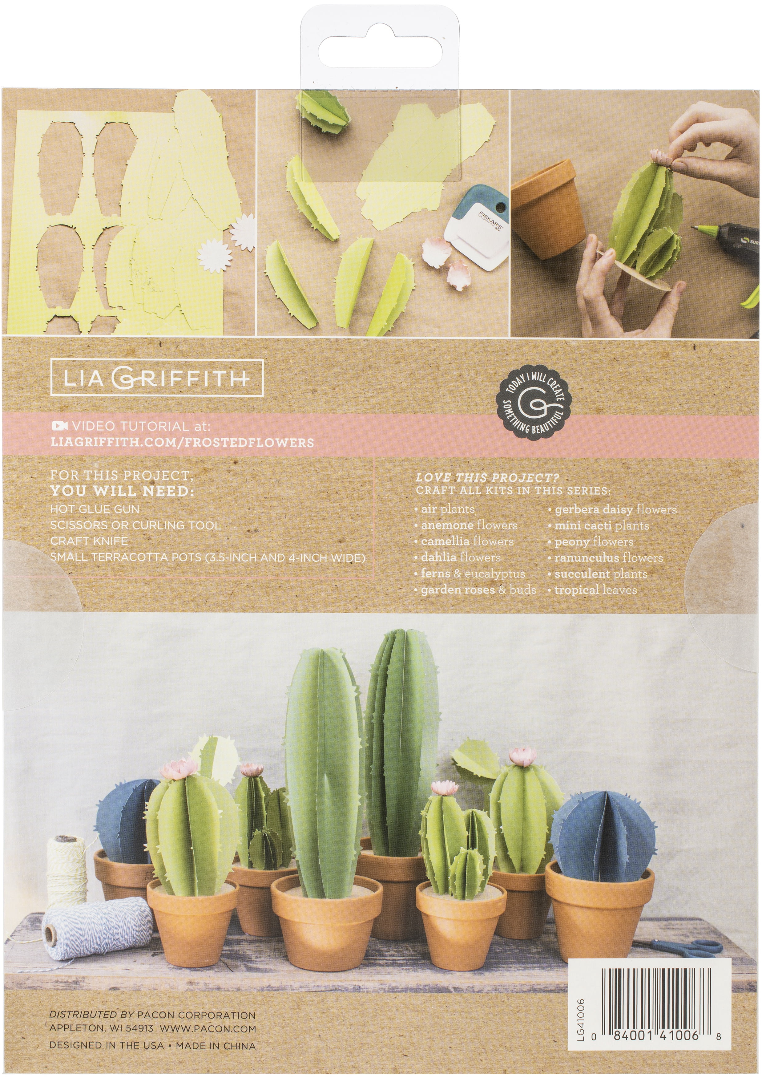 Lia Griffith Paper Stack 8.5"X11" 24/Pkg-Mini Cacti - Walmart.com