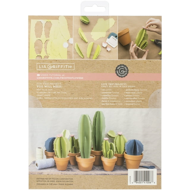 Lia Griffith Paper Stack 8.5"X11" 24/Pkg-Mini Cacti - Walmart.com
