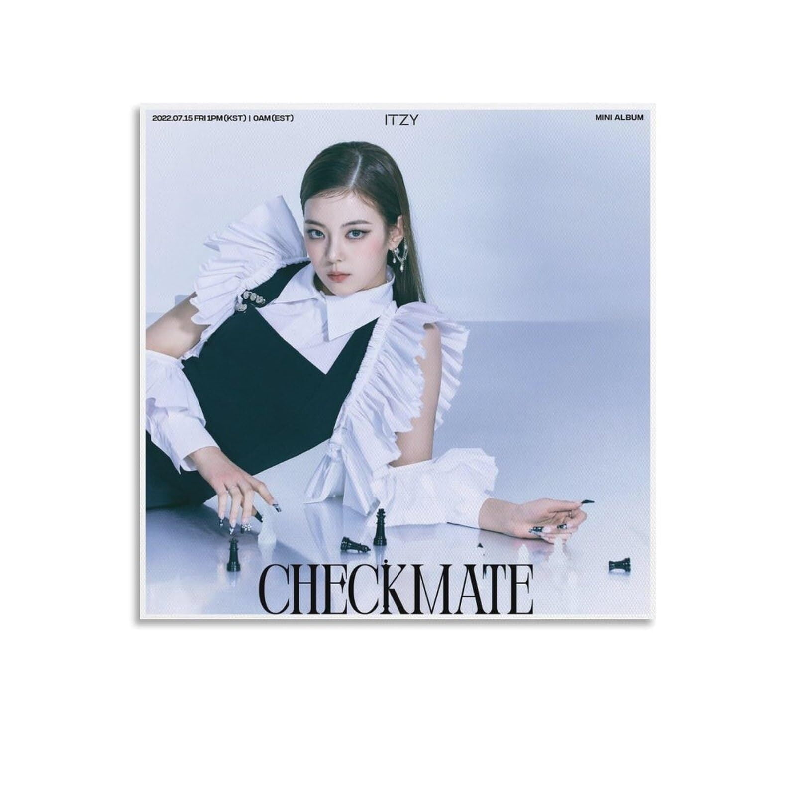 Lia Itzy Checkmate KPOP ARTIST Print on Canvas Painting Wall Art for Living Room Home Decor Boy ...