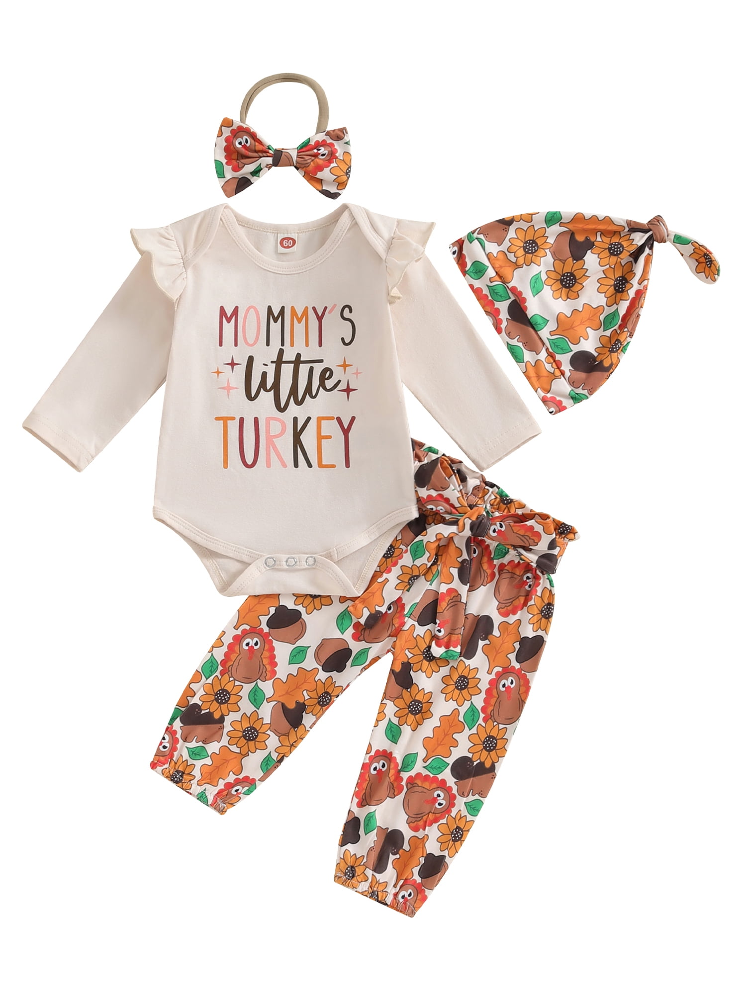 Liacowi Baby Girl Thanksgiving Clothes Set 3 6 12 Months Newborn Girl ...
