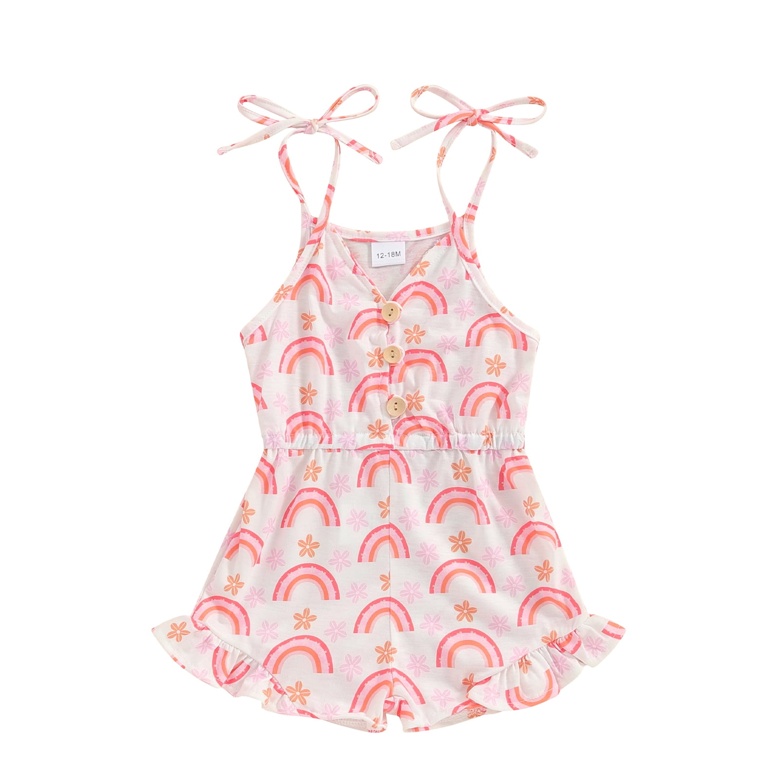 Liacowi Toddler Baby Little Girl Floral Strap Romper Jumpsuit Summer ...