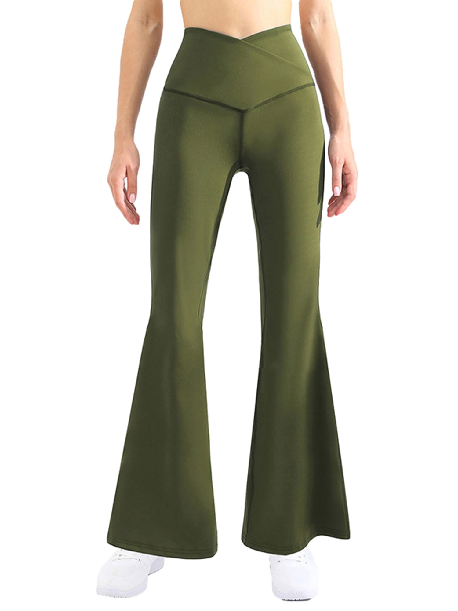 Liacowi Women Flare Yoga Pant High Waist Stretchy Bootcut Flared ...