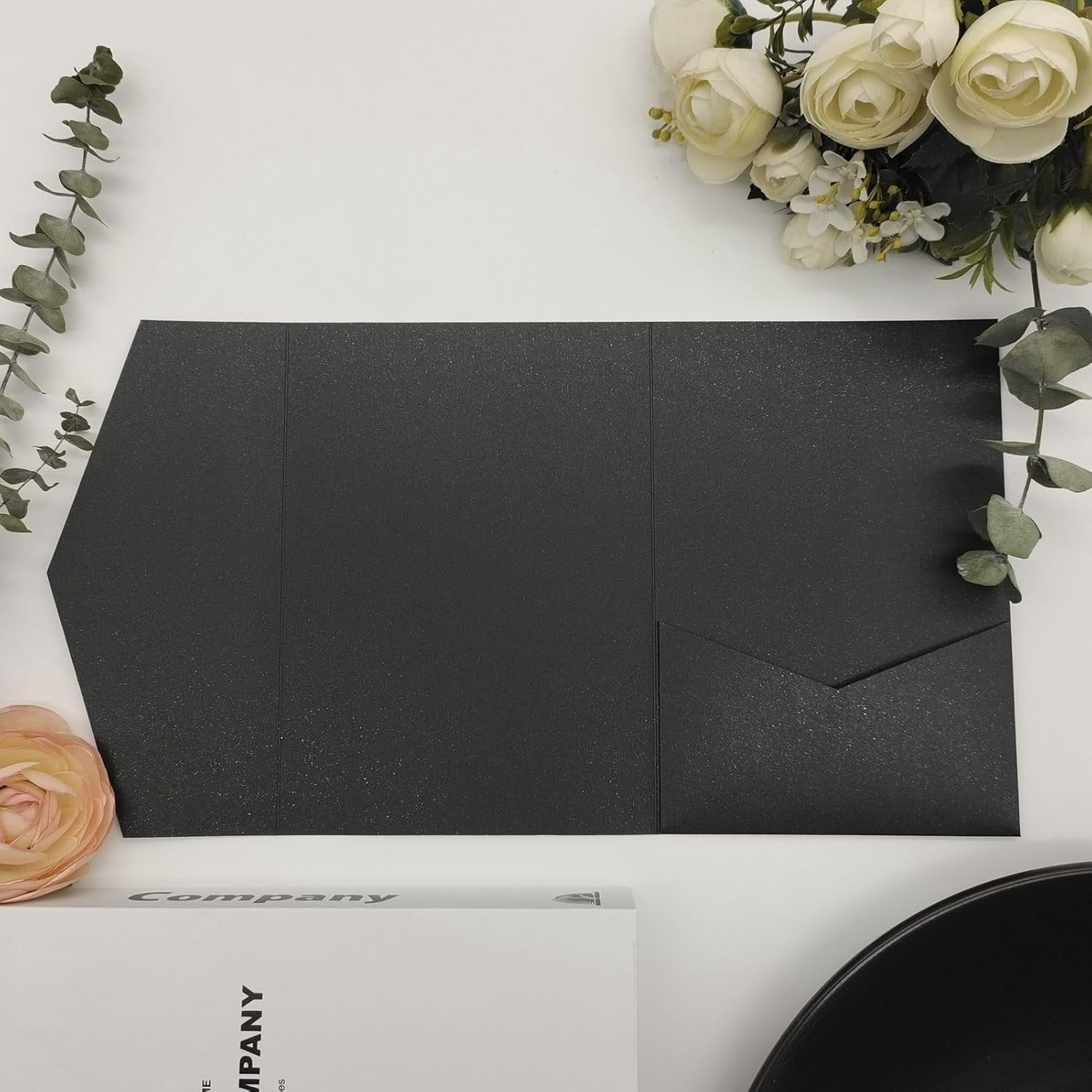 Liagile 25 Pieces A7 Pocket Invitations (5.12 x 7.09) Trifold Wedding ...
