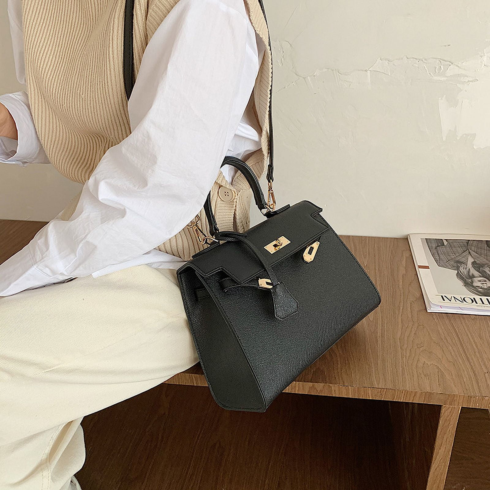 Liagile Advanced Texture Versatile Bag Women's Bags Simple Foreign Style Glimhelies, Platinum ...