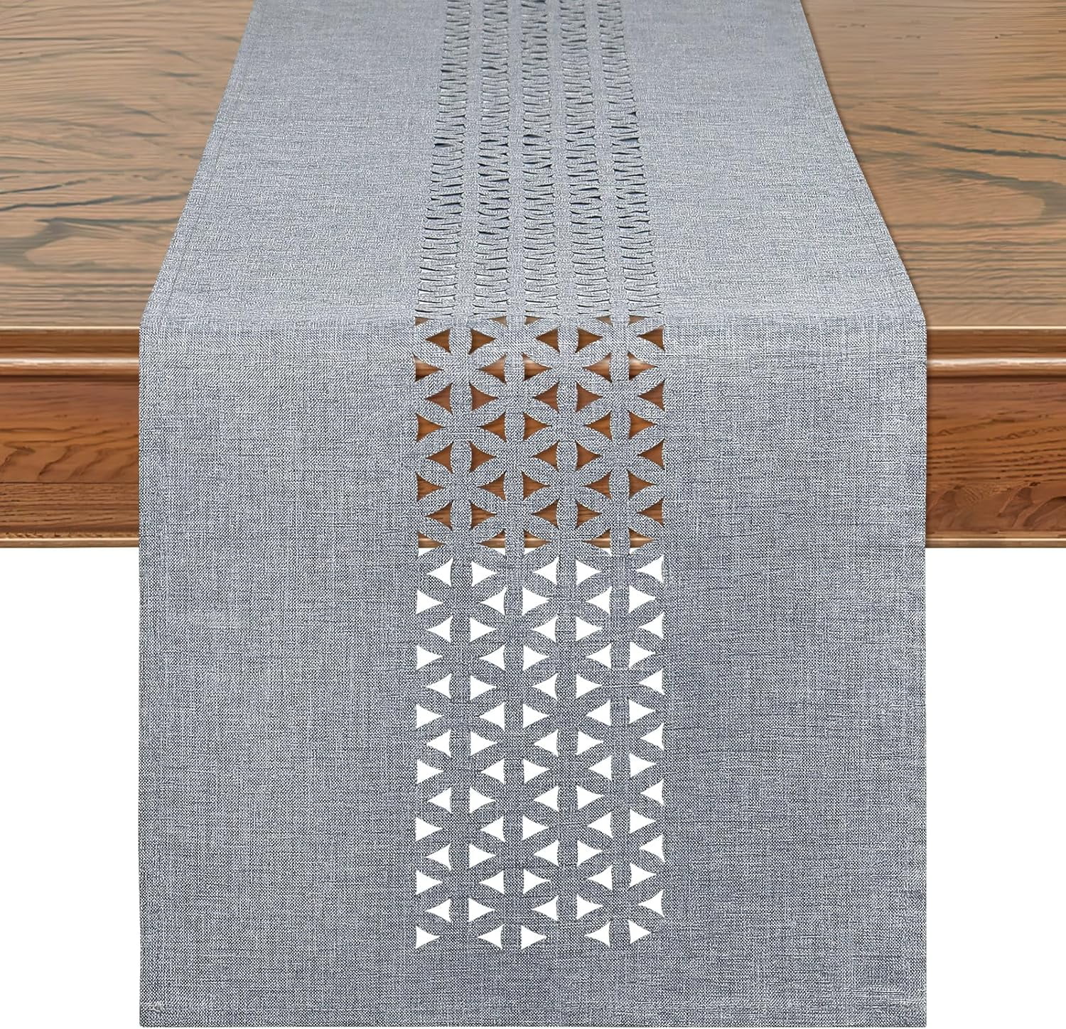 Liagile Table Runner, Fabric Grey Table Runner for Home Decor, 72 ...