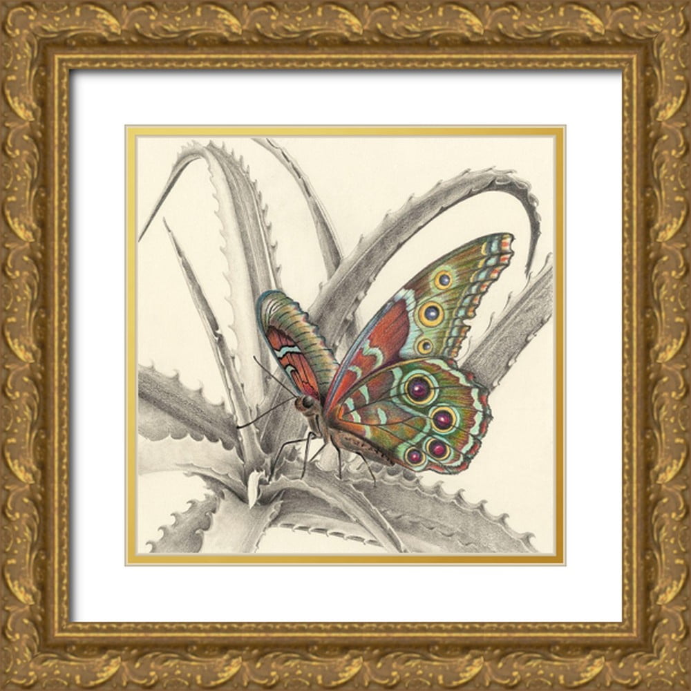 Liama, Lily 26x26 Gold Ornate Wood Framed with Double Matting Museum Art Print Titled - Majestic ...