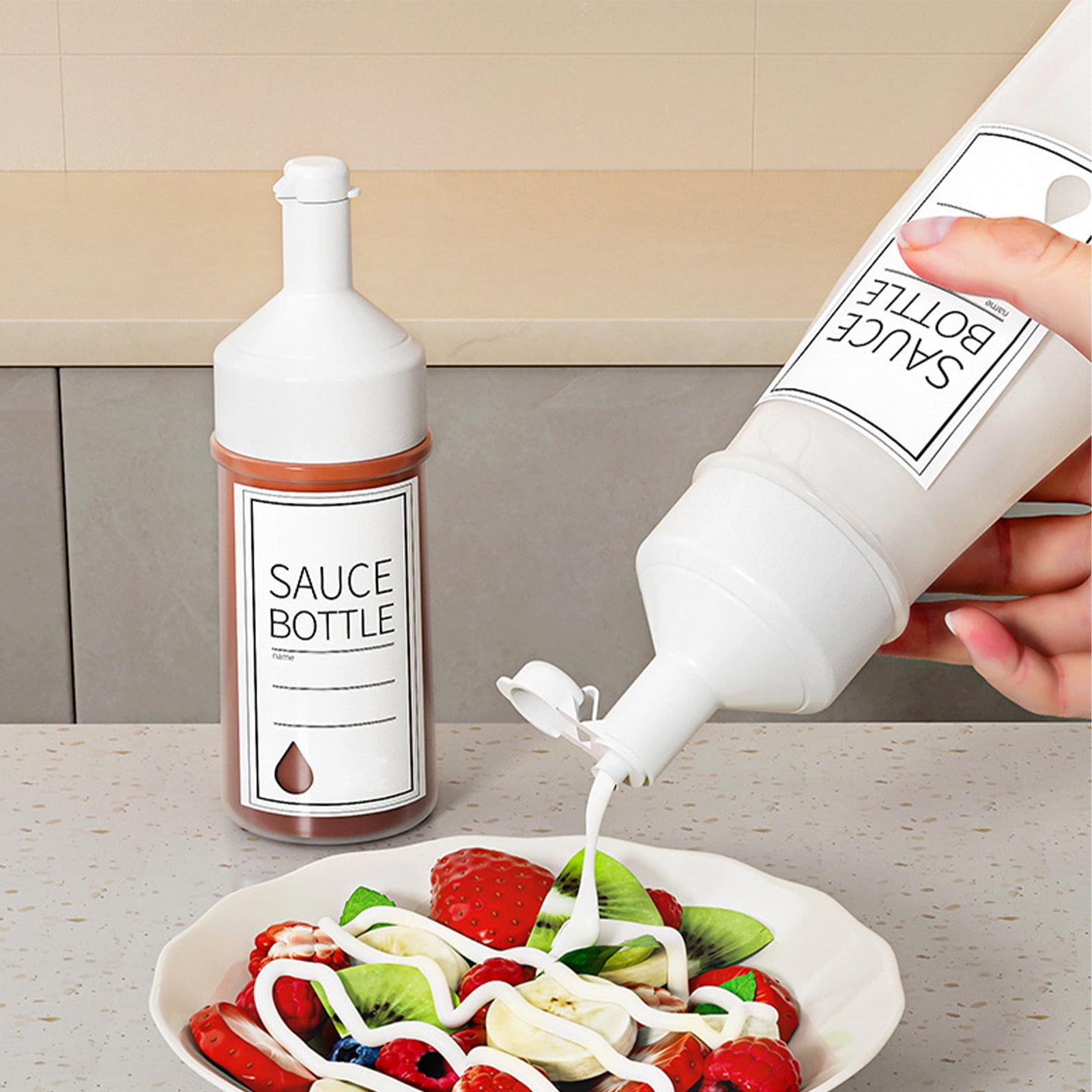 Liamobondopolis Condiment Squeeze Bottle With Cap– Versatile Oil And ...