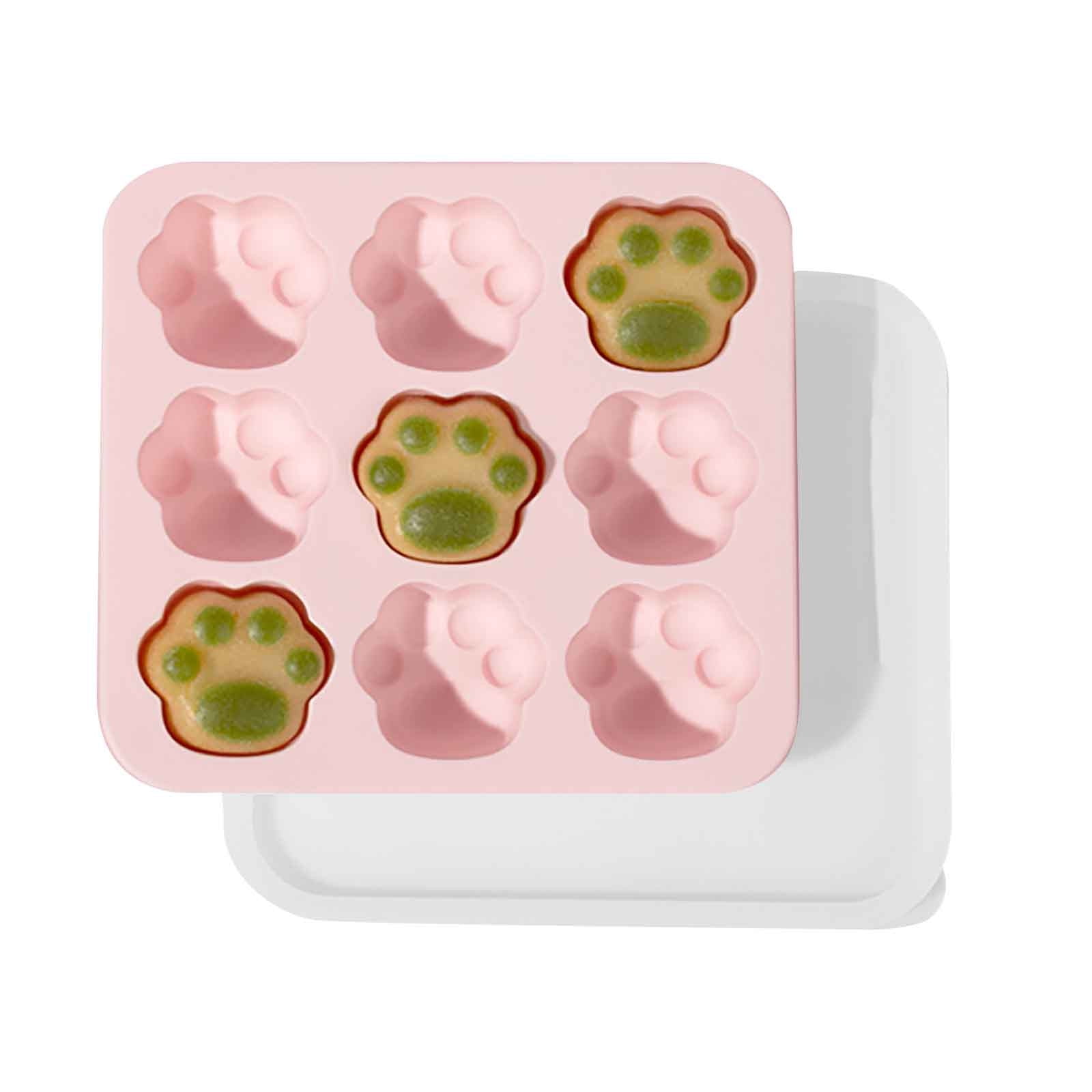 Dog Paw Shaped 9 Grids Originality Ice Funny Spherical Type Mold Ice ...