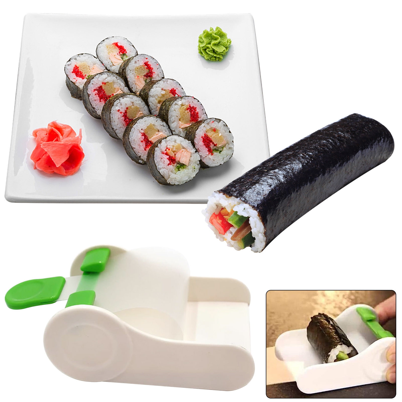 Kitchen Japanese Sushi Roller Onigiri Maker Vegetable Meatball Roller ...