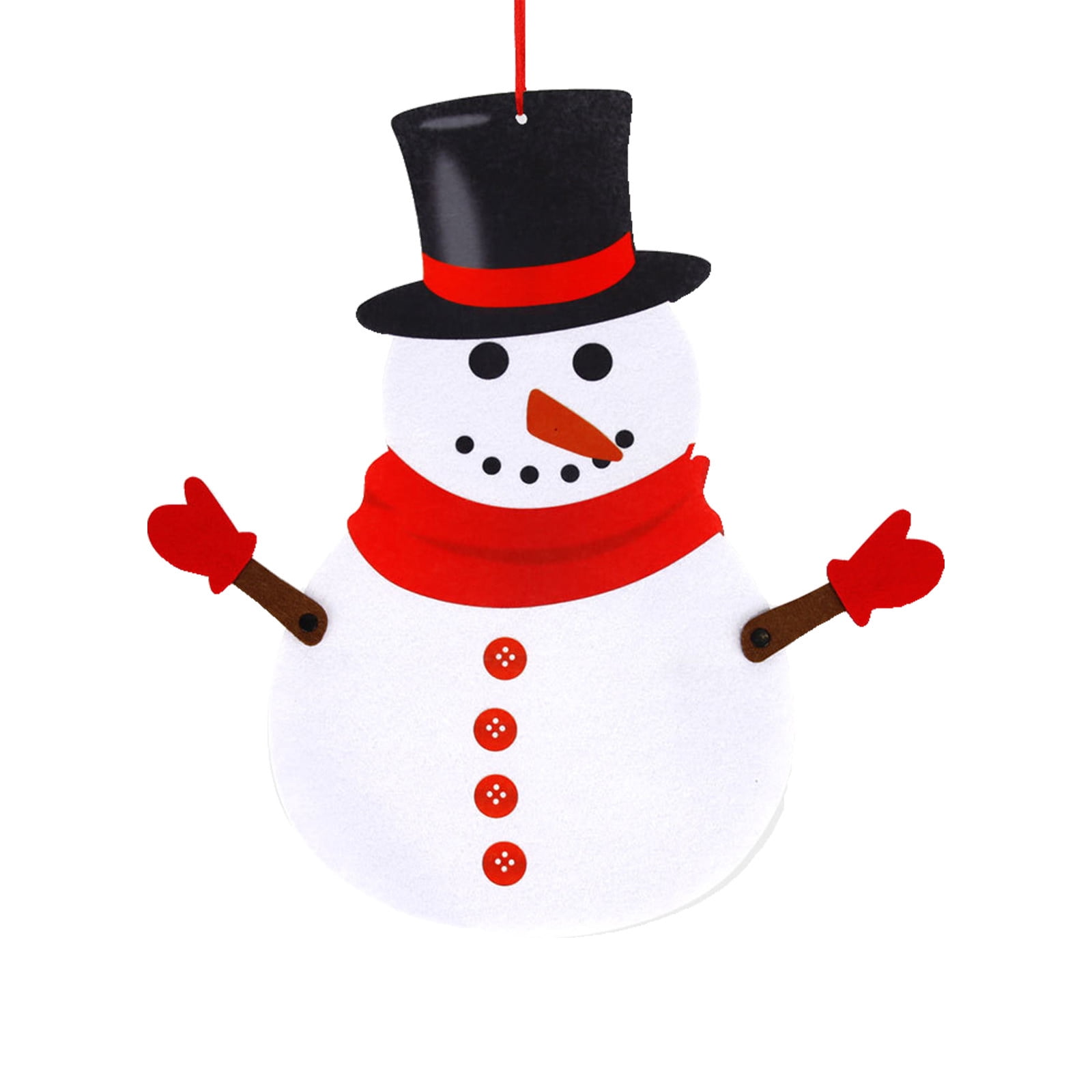 Large Felt Christmas Snowman Hanging Decoration For Wall And Door ...