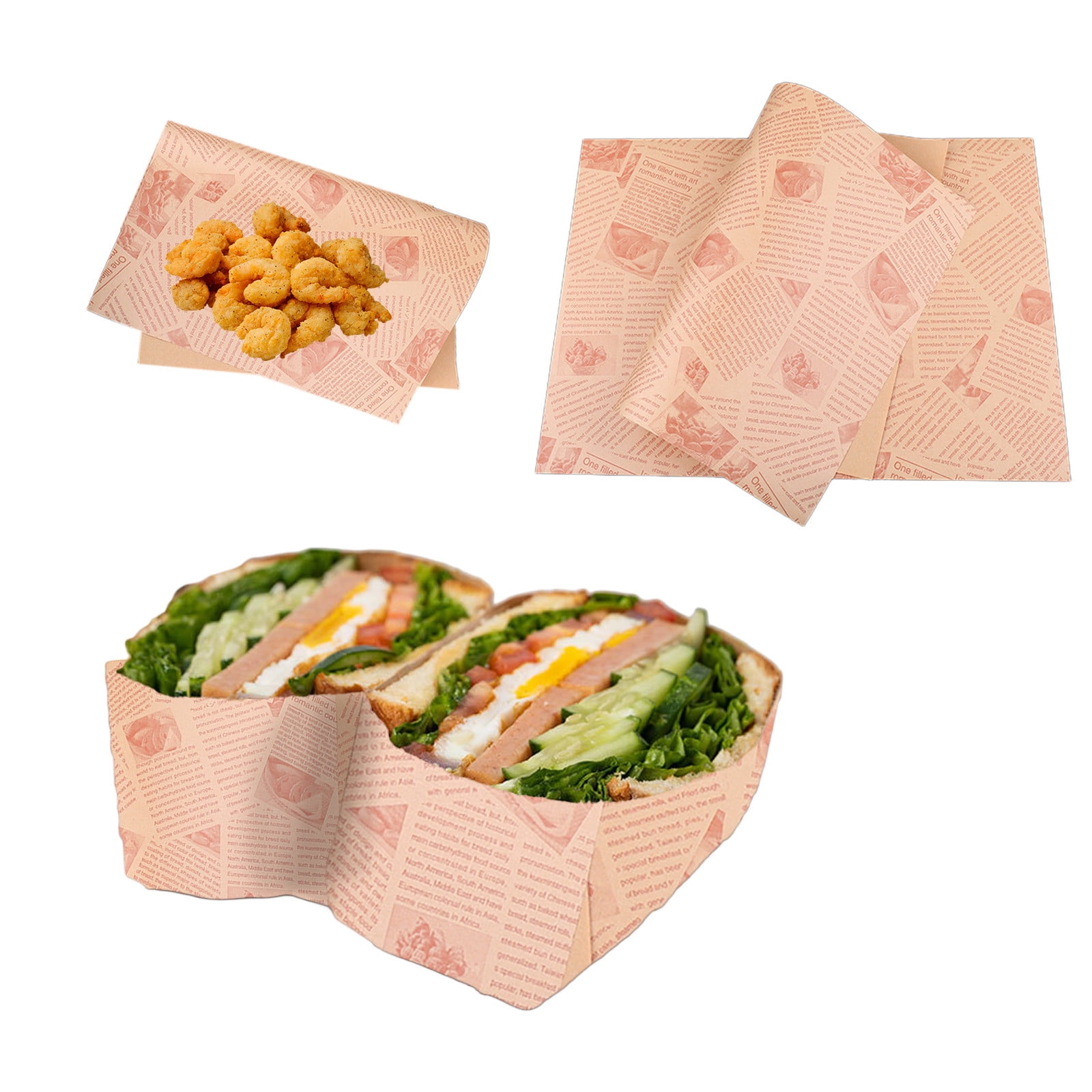 Liamobondopolis Living 50Pcs Sandwich Wrappers Oil Absorbent Baking ...