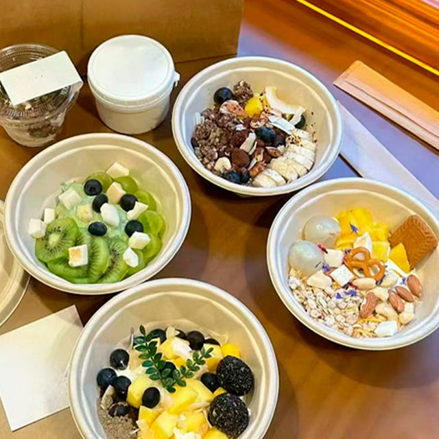 Liamobondopolis Living Eco-Friendly Disposable Paper Bowls Leak-Proof ...