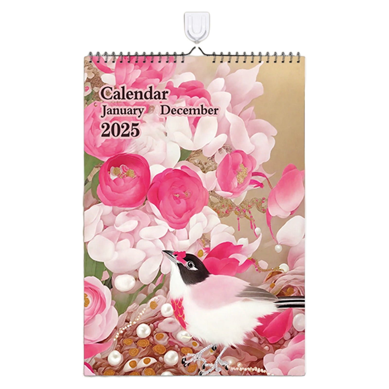 Liamobondopolis Living Valentine's Day Flower And Bird Theme Wall Calendar Monthly Planner ...