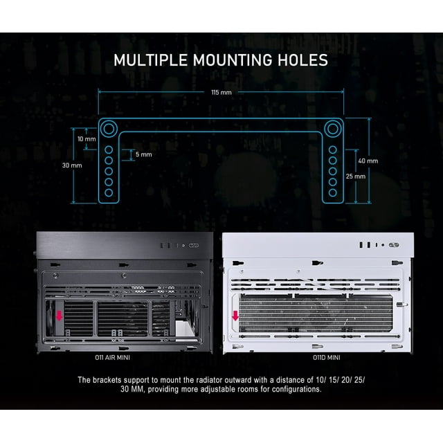 LIAN LI Radiator Offset Mounting Bracket for O11D MINI and O11 AIR MINI ...