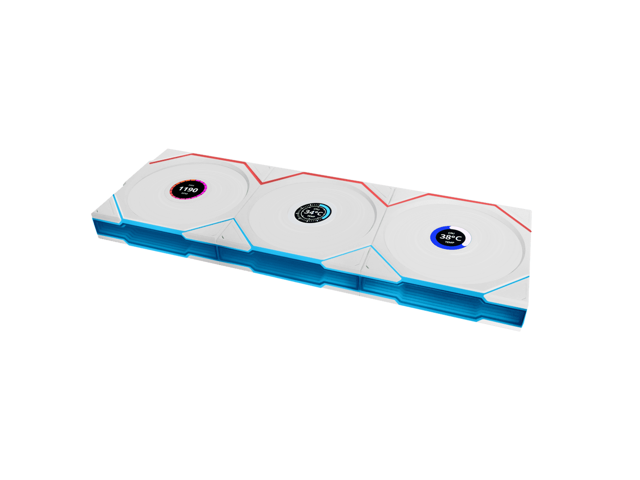 Lian Li UNI Fan REVERSE BLADE TL LCD 120 Wireless - Seamless Wireless ...