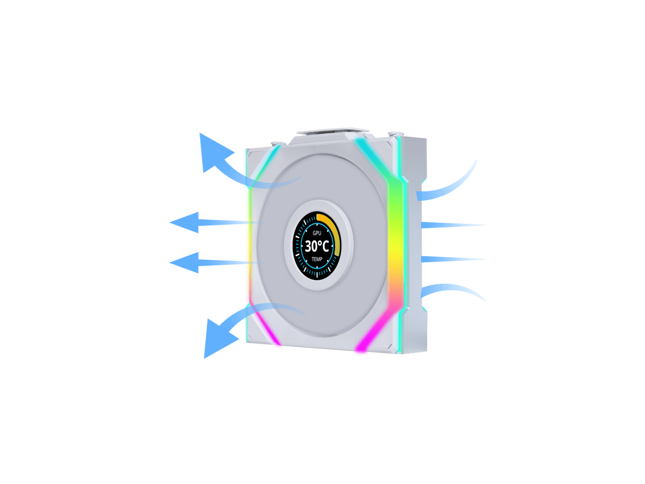 Lian Li UNI Fan SL - LCD Wireless 120 (Reverse Blade) - ARGB Fan - 1.6 ...