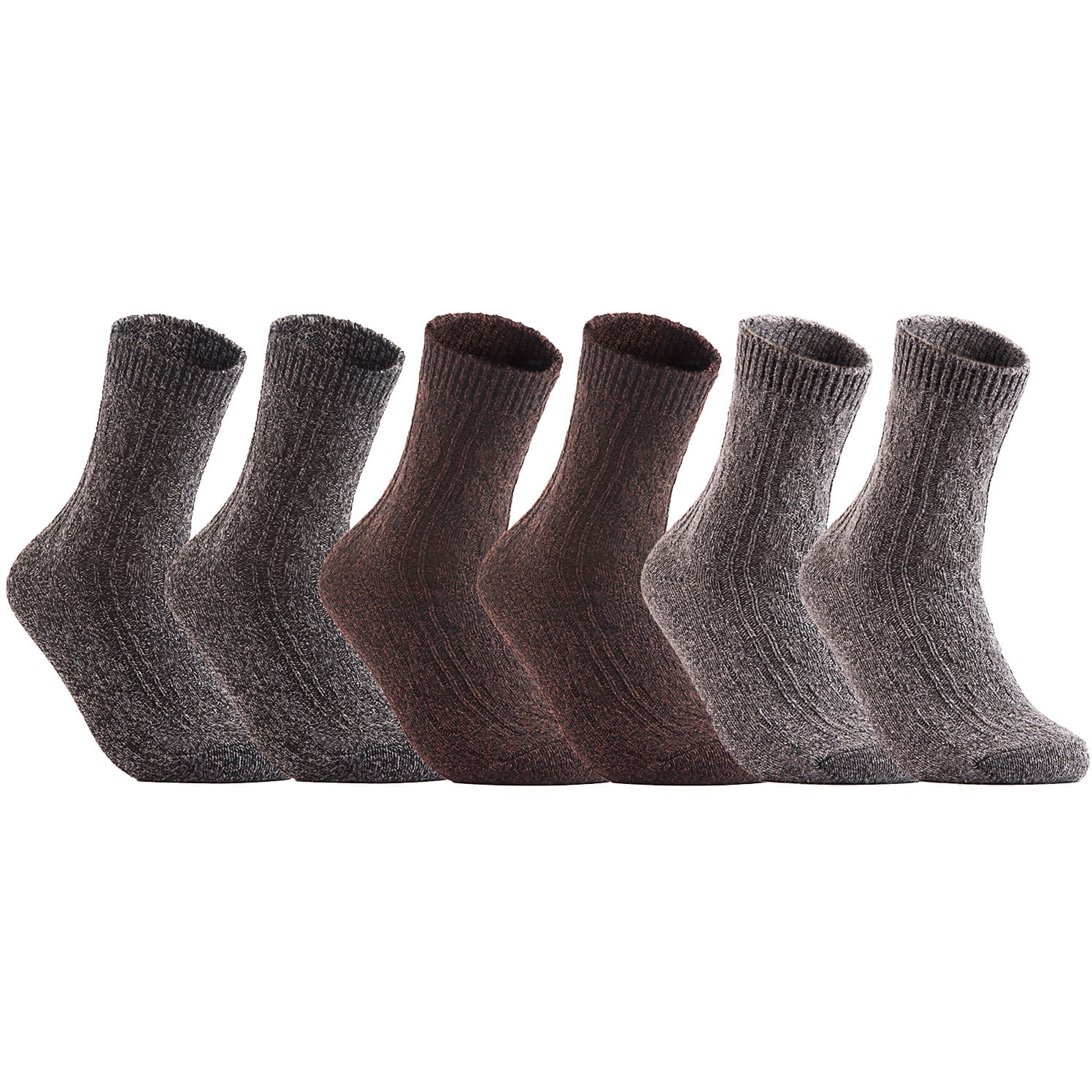 Lian LifeStyle Attractive Women's 6 Pairs Mid Calf Cotton Crew Socks ...