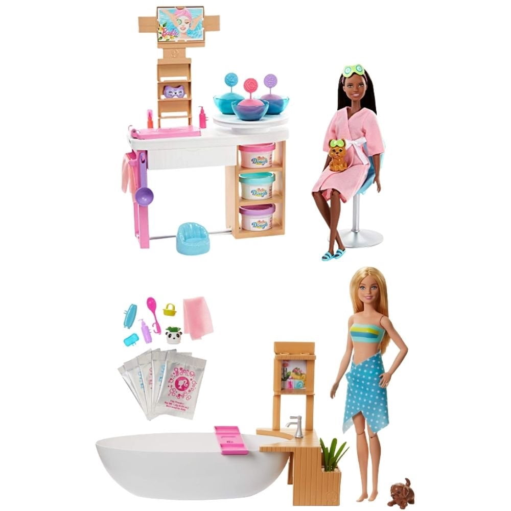Lian LifeStyle Barbie Bundle, Barbie Face Mask Spa Day Playset with ...