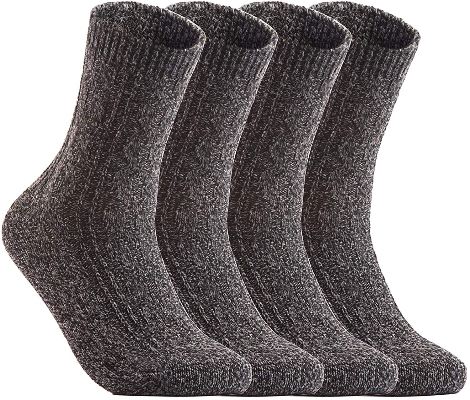 Lian LifeStyle Women's 1 Pair Pack Fashion Soft Wool Crew Socks Size 6 ...