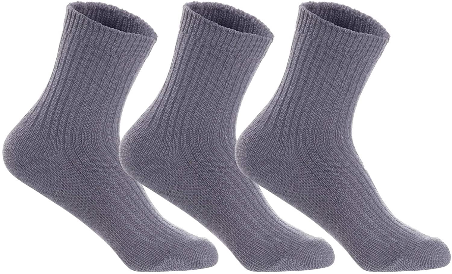 Lian LifeStyle Women's 3 Pairs Perfect Fit Wool Crew Socks. Cute and ...