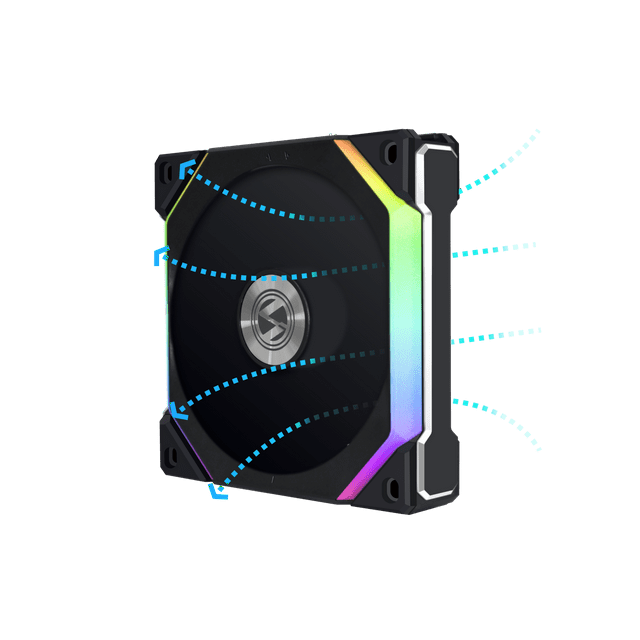 Lian li UNI FAN SLV2 120 Reverse Blade, Black color, single pack ...