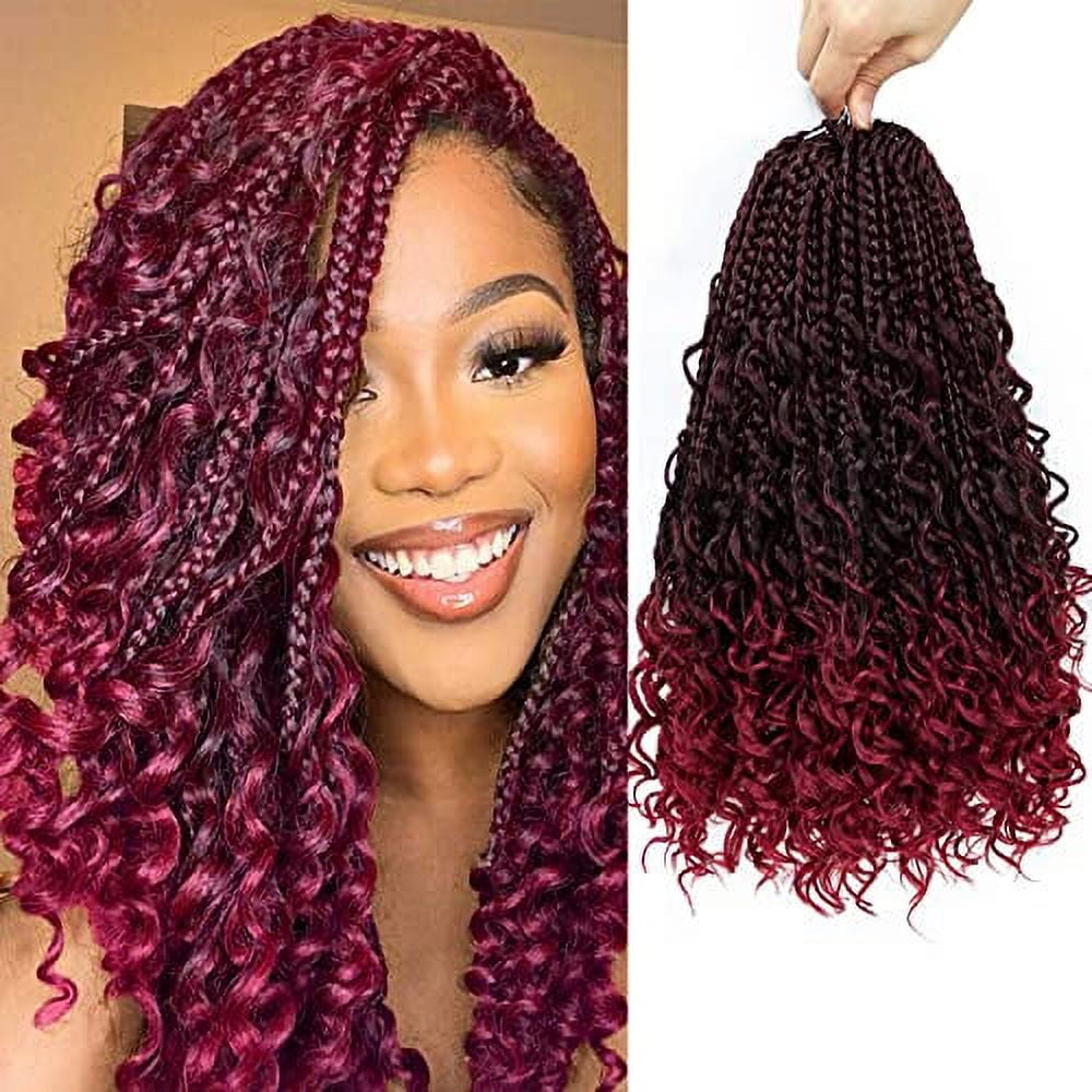Liang Dian 14 Inch 8 Packs Goddess Box Braids Crochet Hair Pre Looped