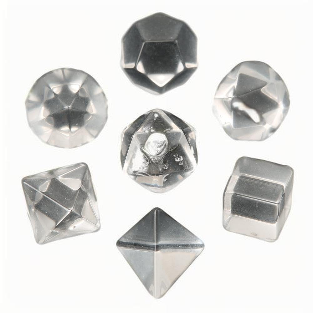LiangJiang Clear Quartz Platonic Solids Crystals - Geometry Crystals ...
