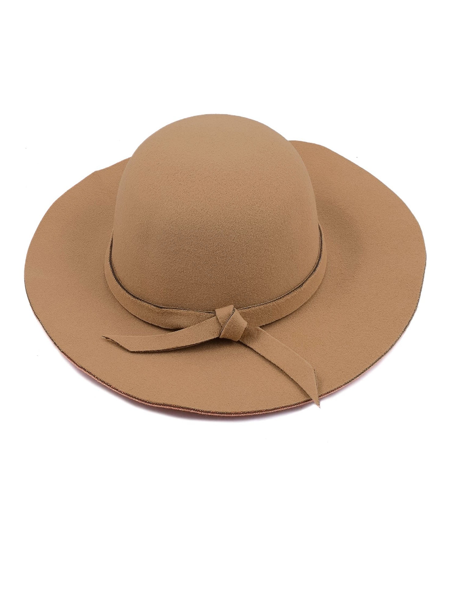 Liangchengmei Kids Girls Vintage Wool Felt Bowler Cap with Wide Brim ...