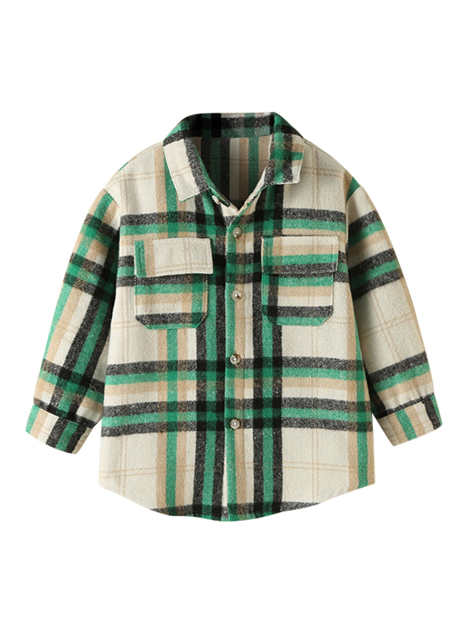 Liangchengmei Kids Little Boys Girls Baby Long Sleeve Button Down Plaid ...