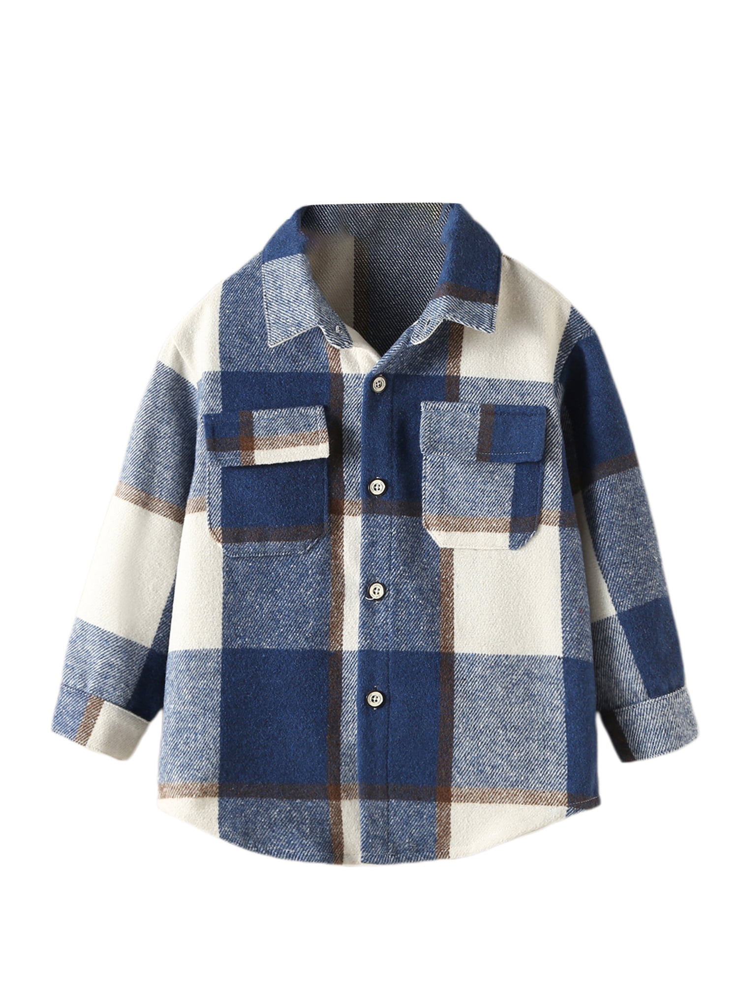 Liangchengmei Kids Little Boys Girls Baby Long Sleeve Button Down Plaid ...