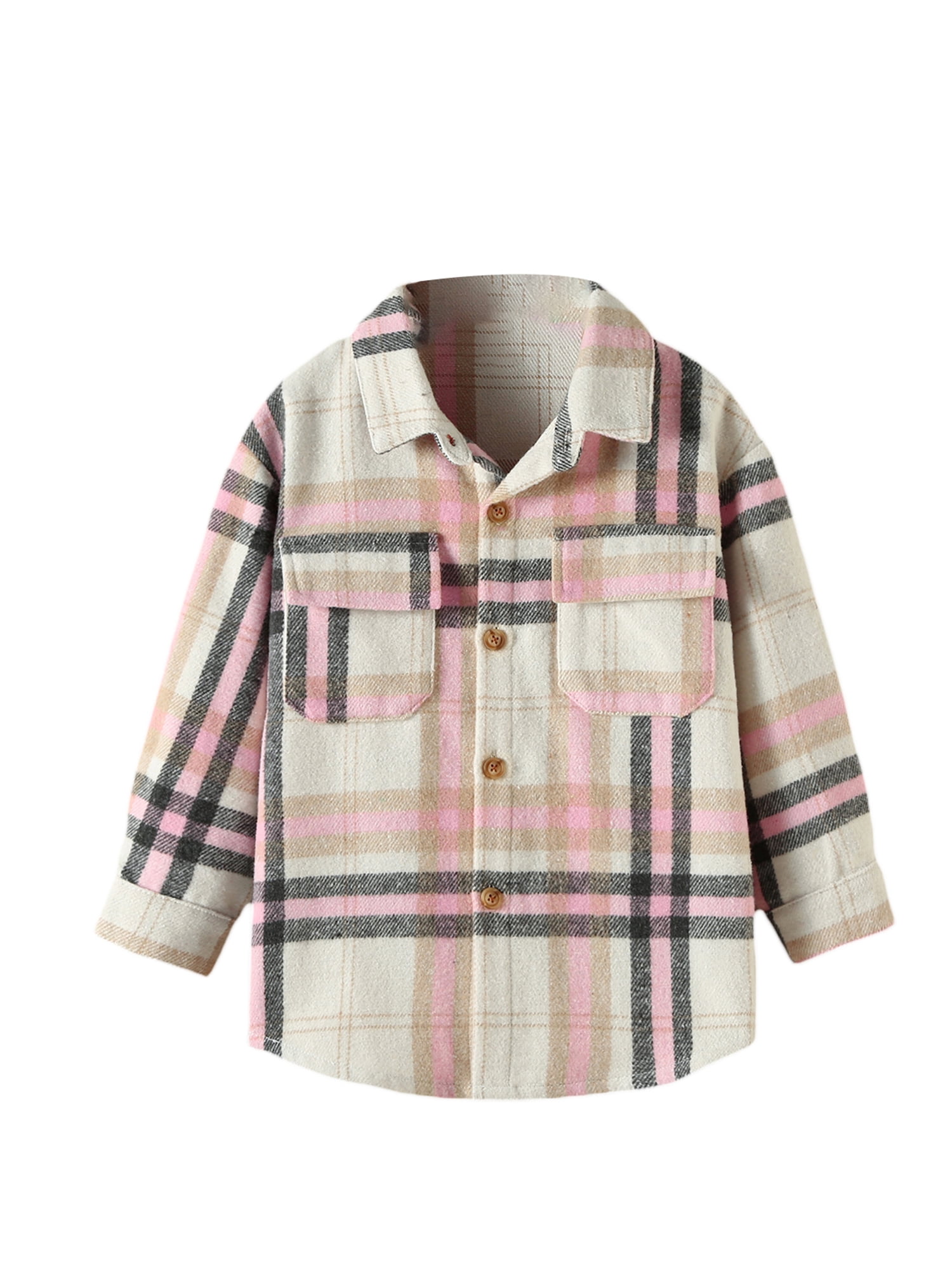 Liangchengmei Kids Little Boys Girls Baby Long Sleeve Button Down Plaid ...
