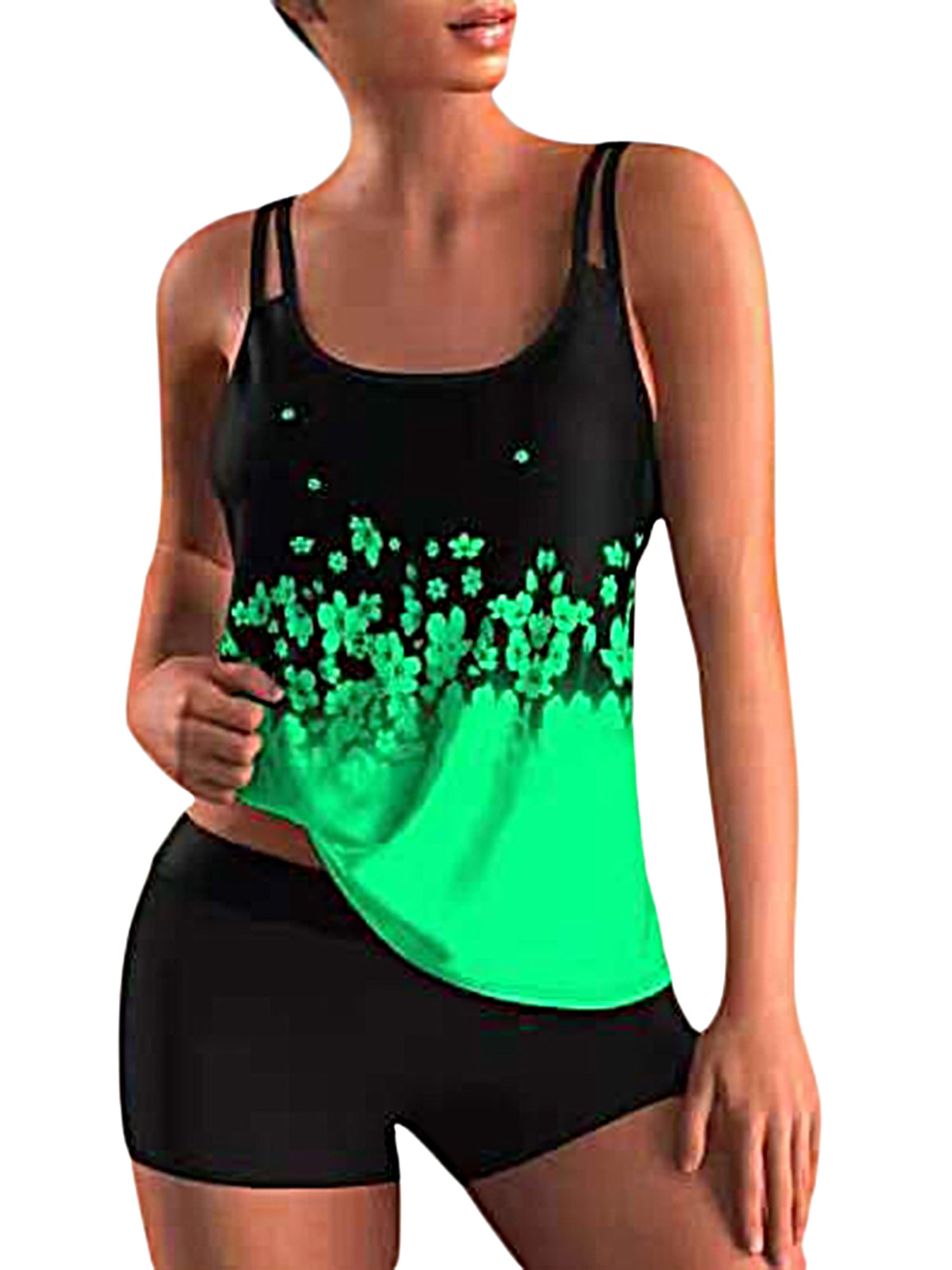Liangchengmei Tankini Swimsuits for Women Retro Bathing Suits Two ...