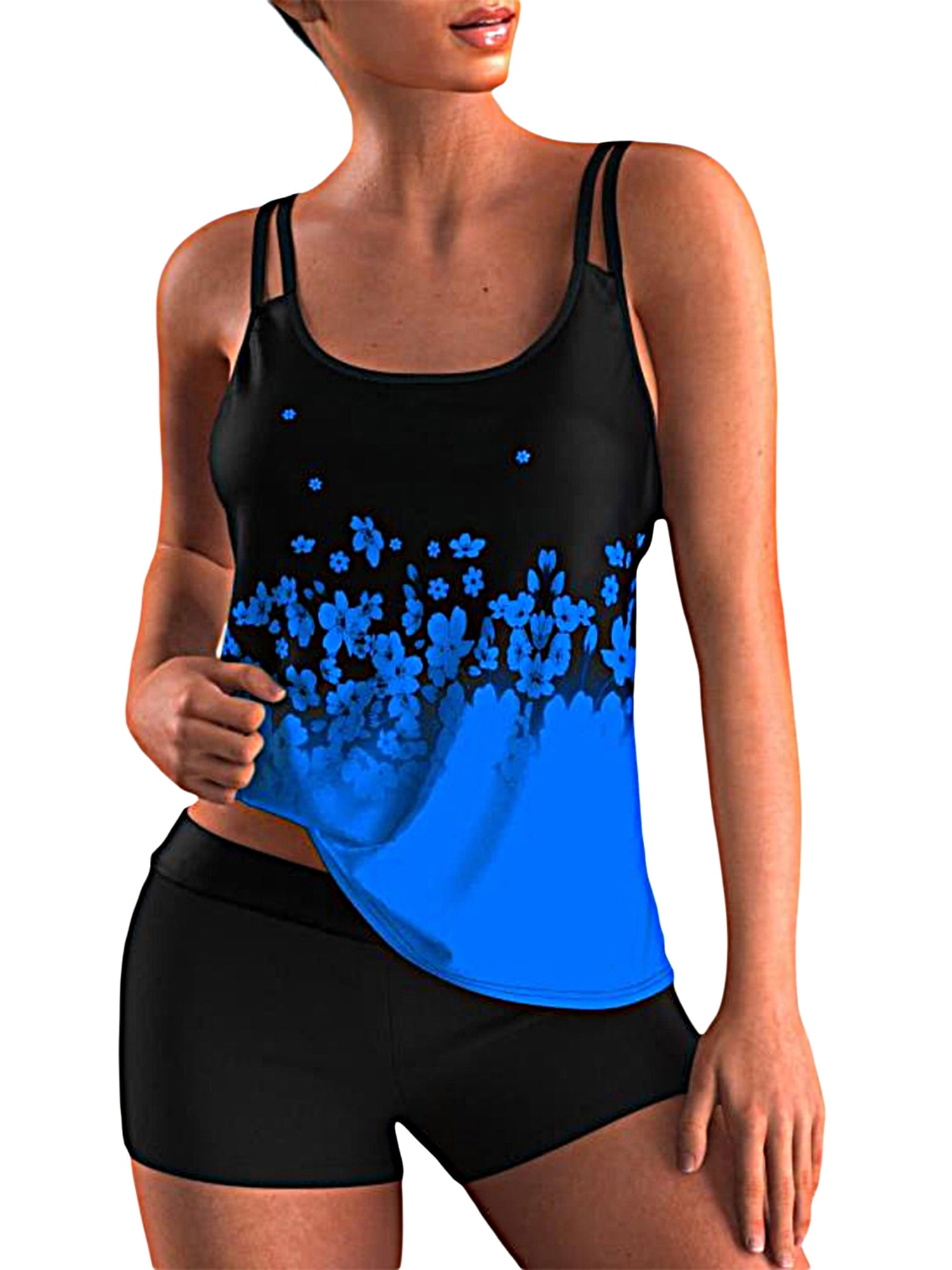 Liangchengmei Tankini Swimsuits for Women Retro Bathing Suits Two ...