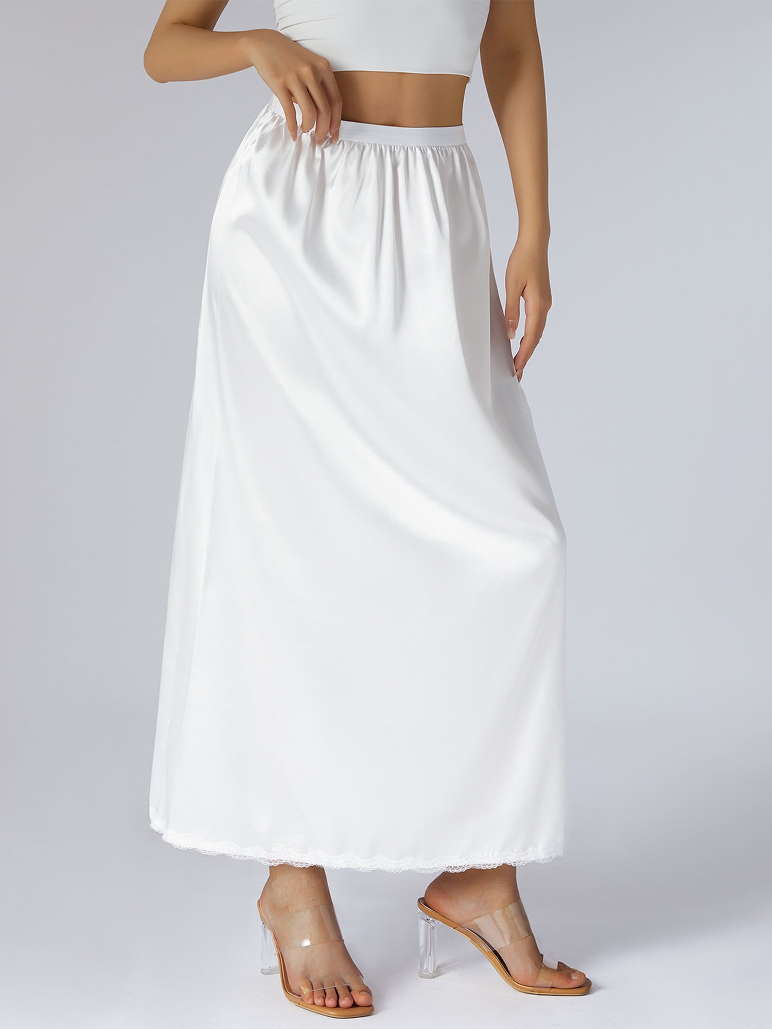 Liangchengmei Women Summer Half Slips Anti Static for Women Underskirt ...