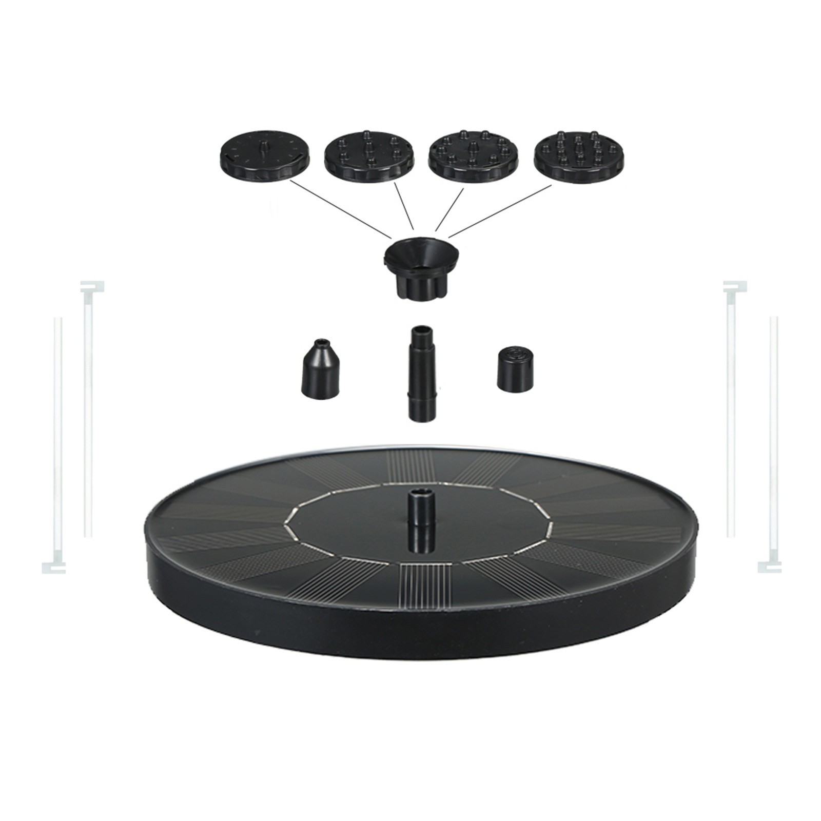 Liangweiii Solar Freestanding Floating Solar Bird Bath Water Garden ...