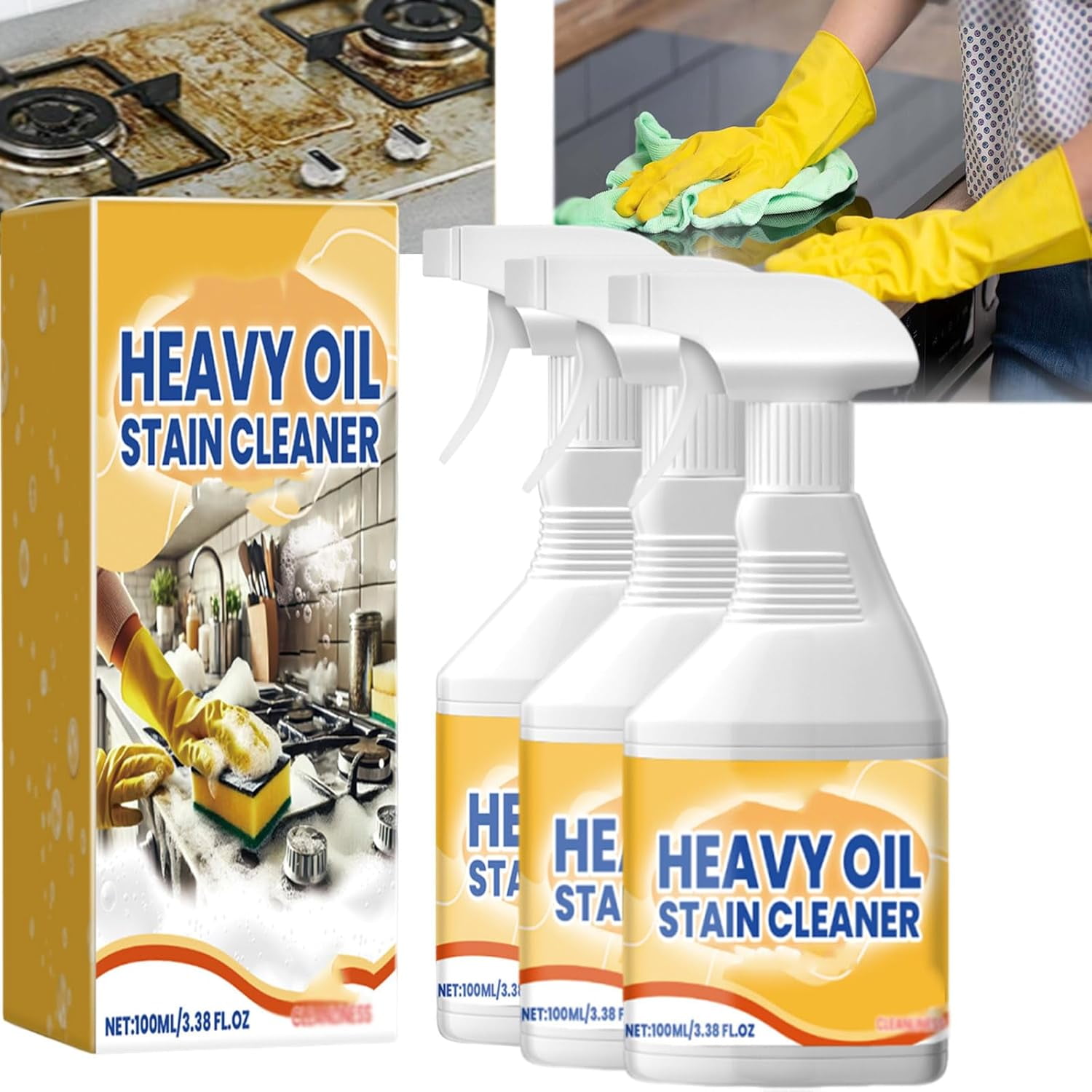 Liapu Heavy Duty Degreaser Cleaner Spray,100ML Liapu Heavy Duty Degreaser Cleaner Spray for ...