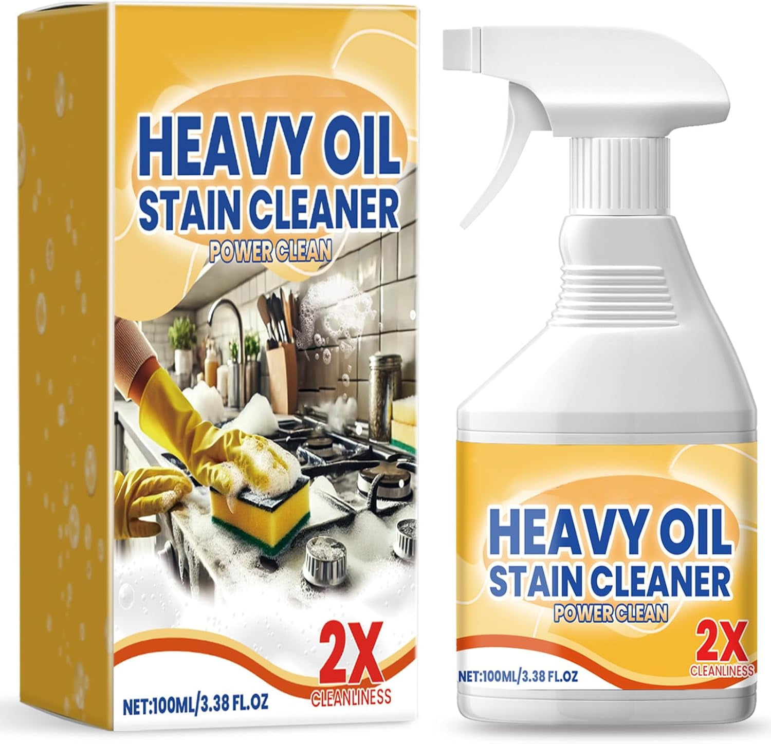 Liapu Heavy Duty Degreaser Cleaner Spray, All Purpose Oil Cleaning Agent, Powerful Clean Kitchen ...
