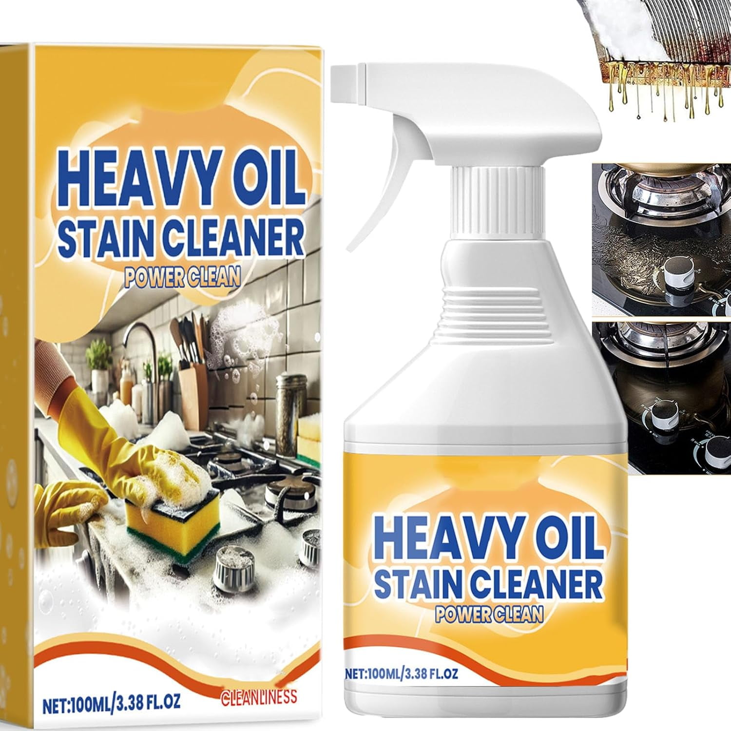 Liapu Heavy Duty Degreaser Cleaner Spray,Liapu Kitchen Heavy Oil Cleaner,Kitchen Degreaser ...