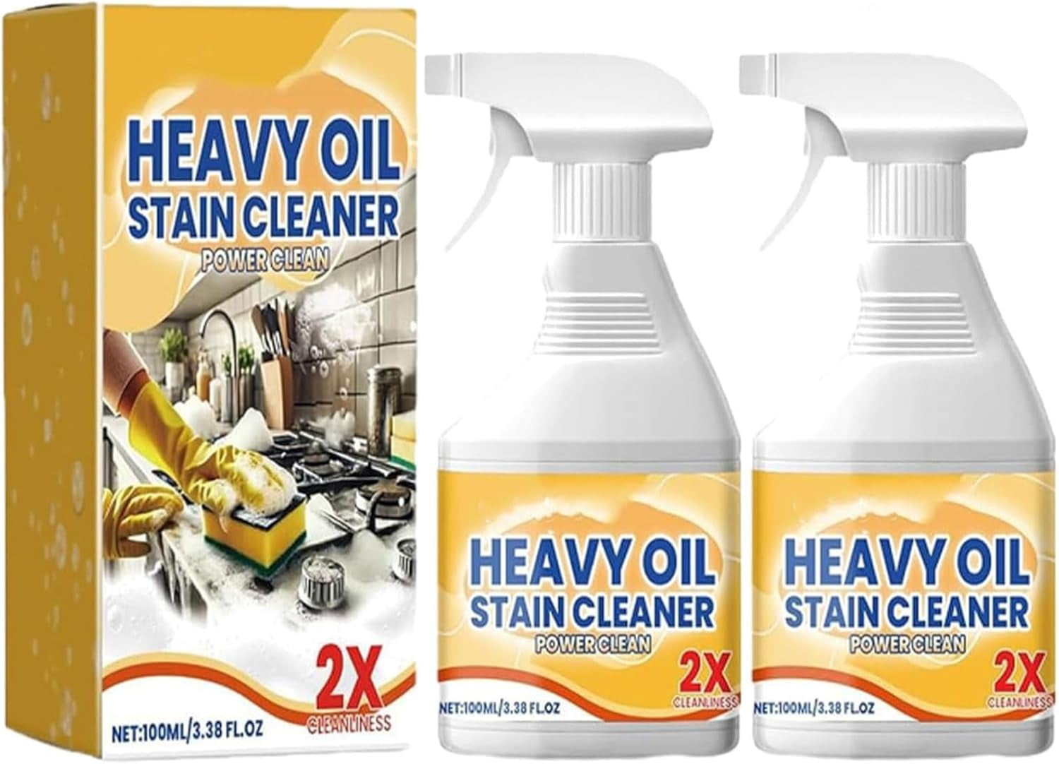 Liapu Heavy Duty Degreaser Cleaner Spray, All Purpose Kitchen Heavy Oil ...