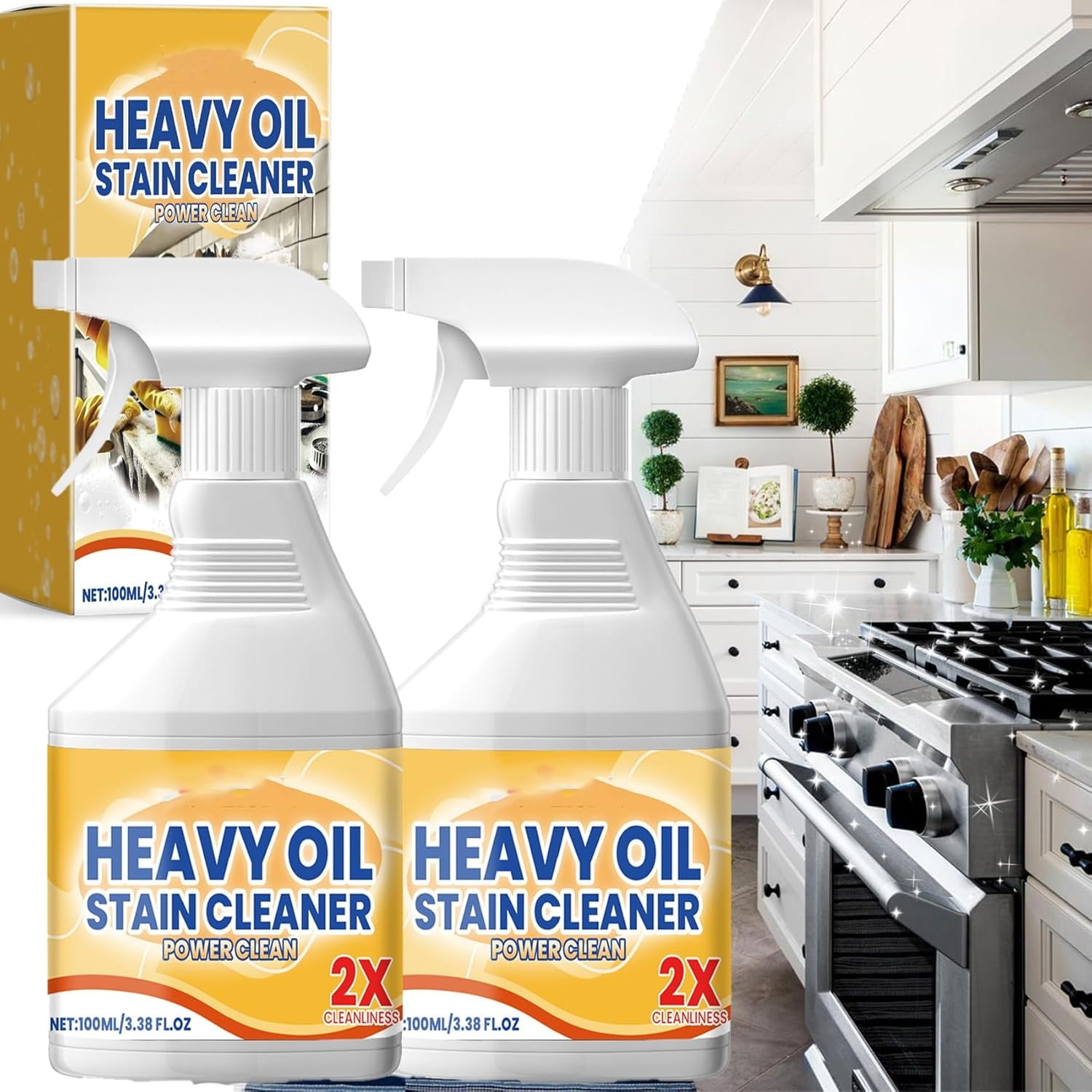 Liapu Heavy Duty Degreaser Spray Kitchen Oil Cleaner Powerful Grease Remover - Walmart.com